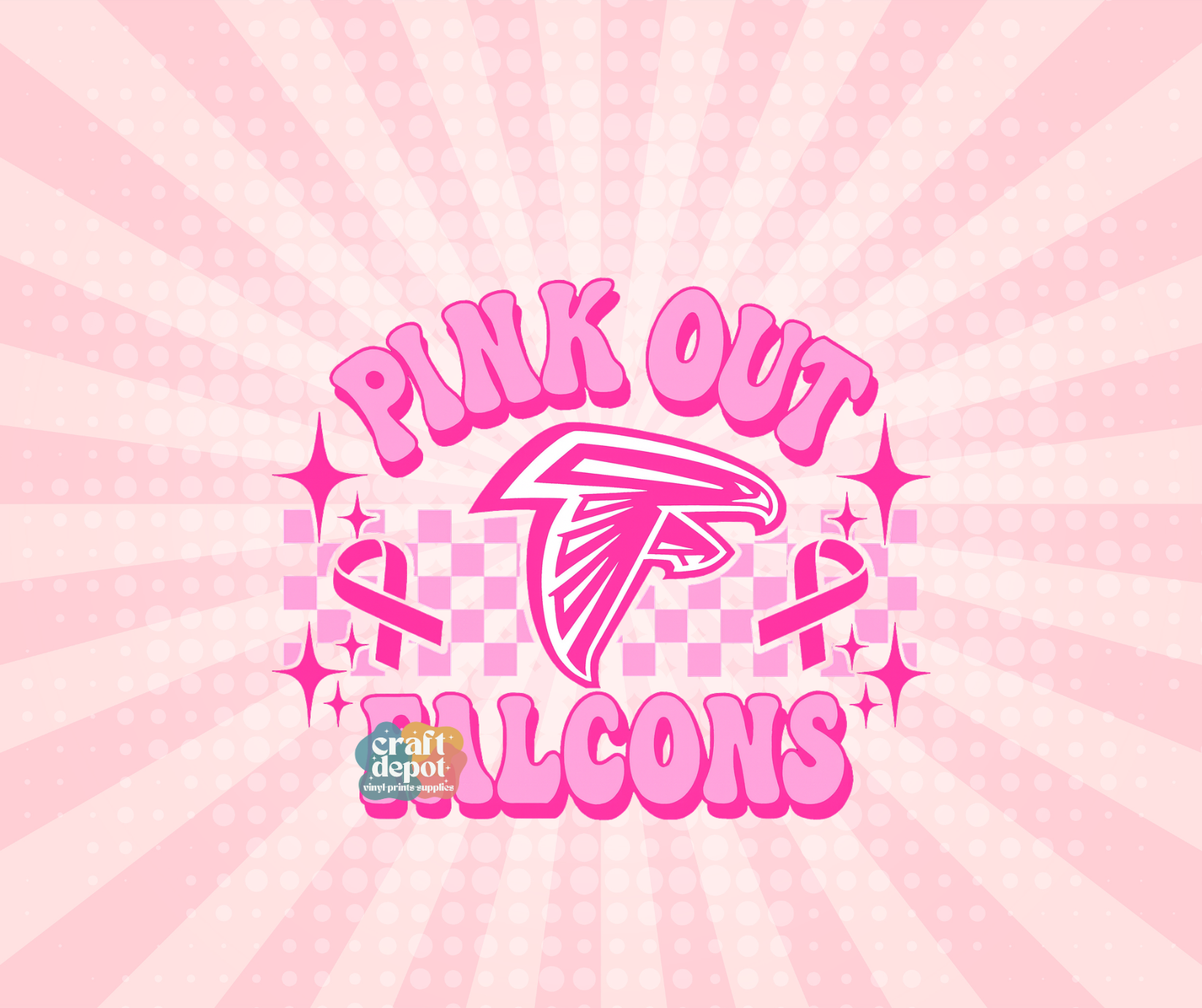 DTF PRINT- Pink Out-Breast Cancer Awareness-Falcons – Craft Depot