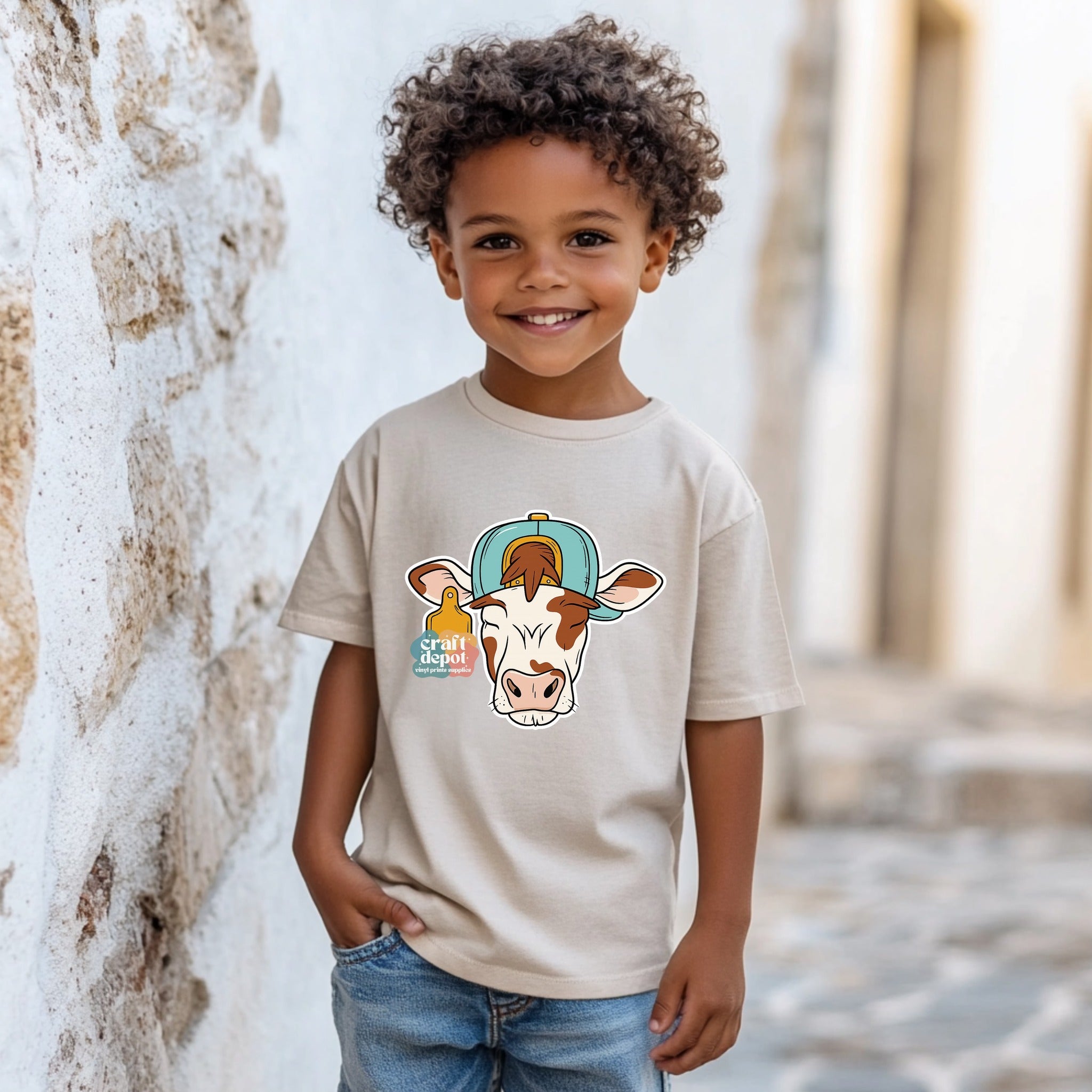 DTF PRINT- Cute Brown Cow -September-Milk Day – Craft Depot