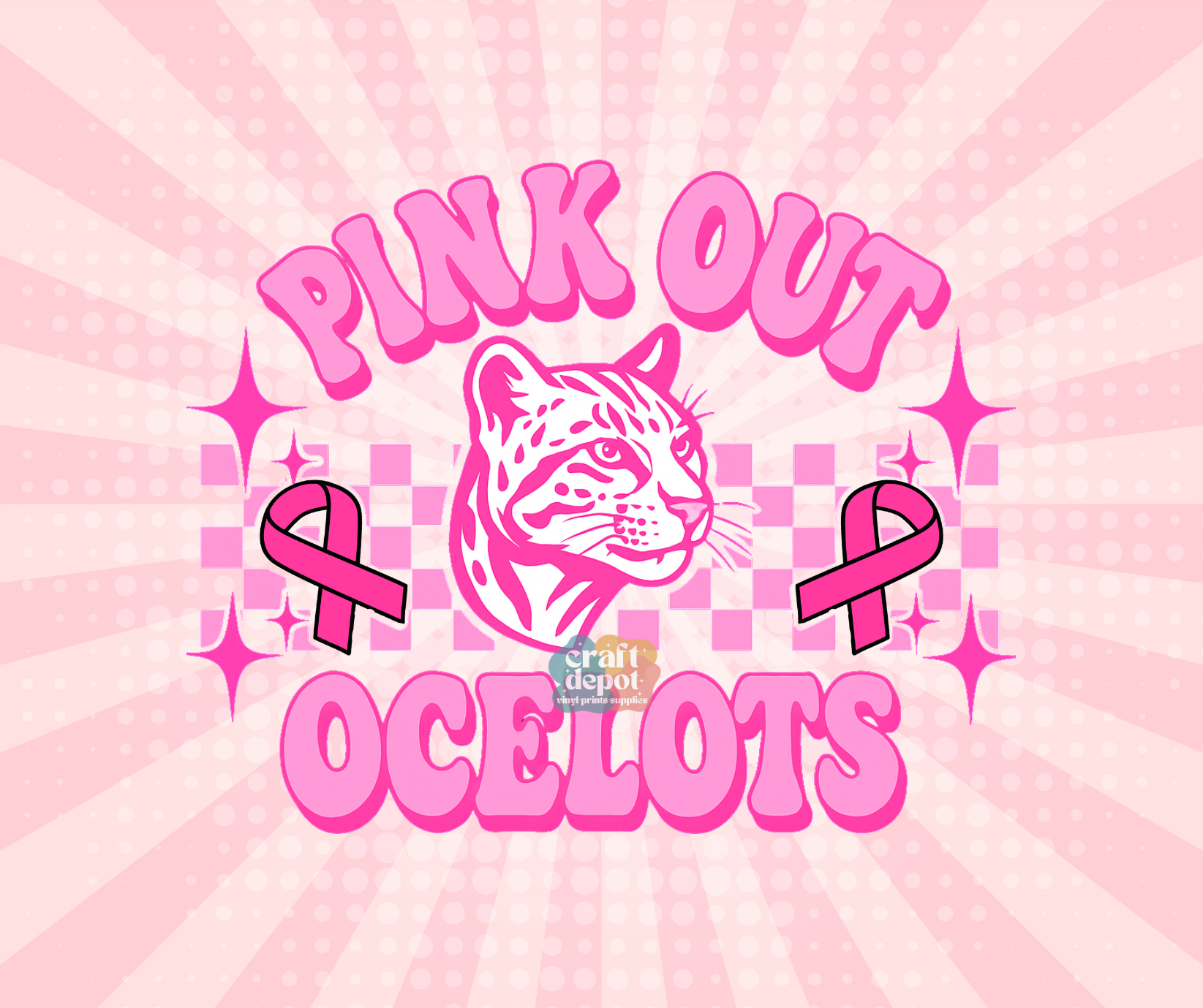 DTF PRINT- Pink Out-Breast Cancer Awareness-Ocelots – Craft Depot