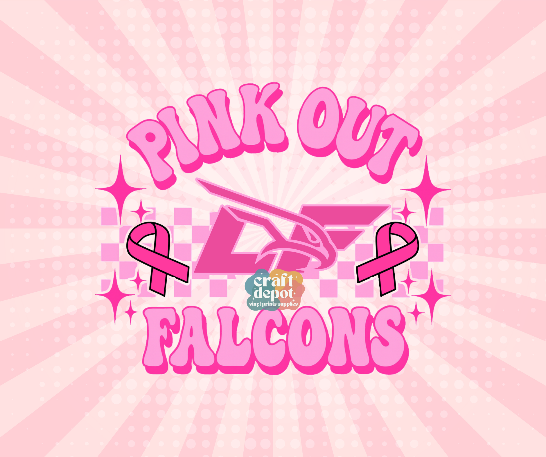 DTF PRINT- Pink Out-Breast Cancer Awareness-LF Falcons – Craft Depot